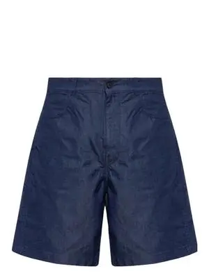Givenchy Paris Logo Printed Above The Knee Shorts - Blue