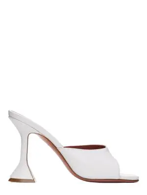 Amina Muaddi Pull-on Stiletto Heeled Sandals - White