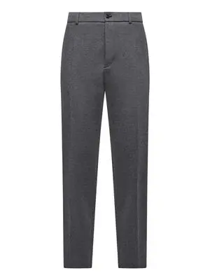 Moncler Cotton Blend Tailored Trousers - Grey