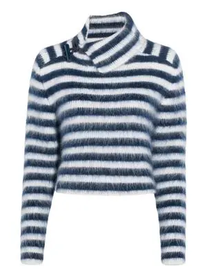 Jacquemus Striped Turtleneck Sweater - Multi-navy