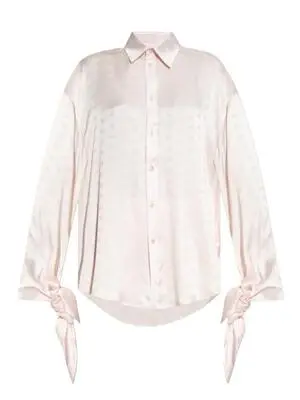 Balenciaga Knotted Cuff Blouse - Pink