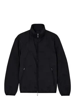 Emporio Armani Inlaid All-over Micro Eagles Full-zip Down Jacket - Black