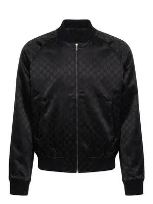 Gucci Monogrammed Zip-up Jacket - Black