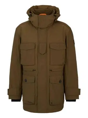 Hugo Boss Hooded Casual Jacket - Brown