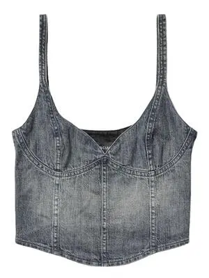 Balenciaga Sleeveless Corset Top - Blue