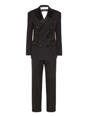 Dsquared2 Boston Double-breasted Satin Suit - Black