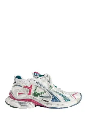 Balenciaga Runner Sneakers - White/dark Green/blue/pink
