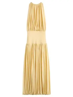 TOTEME Sleeveless Gathered Dress - Champagne-colored