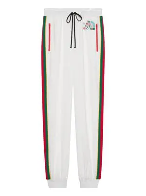Gucci X The North Face Logo Embroidered Sweatpants - White