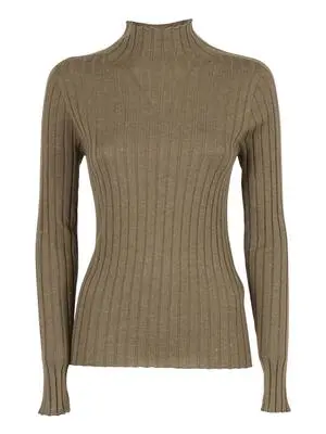 Peserico Long-sleeved Glitter Detail Pullover - Brown
