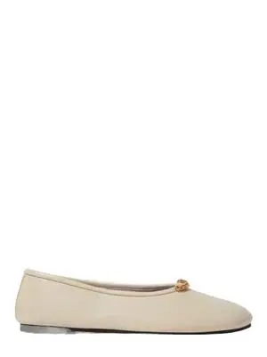 Stella McCartney Ryder Ballerina Flats With Chain Detailing - Vanilla