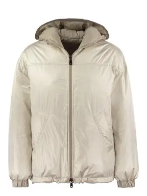 Brunello Cucinelli Reversible Hooded Jacket - Beige