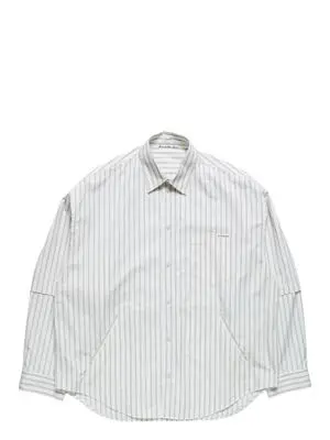 Acne Studios Double Sleeve Button-up Shirt - Gray/gray