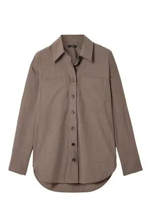JOSEPH Herold Wool Shirt - Brown