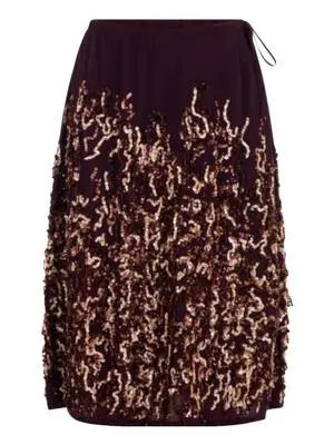 Dries Van Noten Embellished Midi Skirt - Black