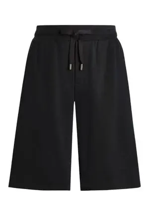Dolce & Gabbana Logo Patch Bermuda Shorts - Black
