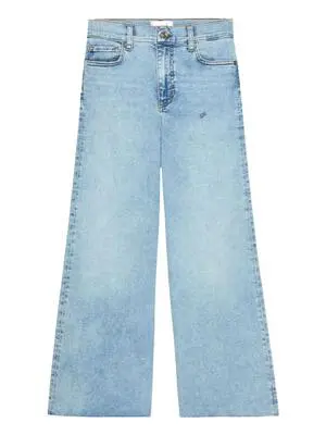 FRAME High-rise Wide-leg Jeans - Blue