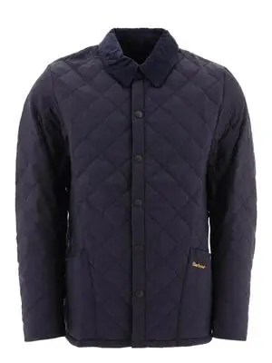 Barbour Heritage Liddesdale Quilted Jacket With Corduroy Collar - Black