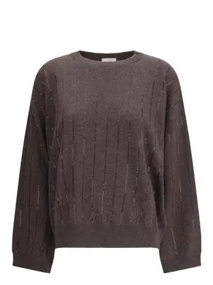 BRUNELLO CUCINELLI Brunello Cucinelli Crewneck Knitted Jumper With Ribbed Accents
