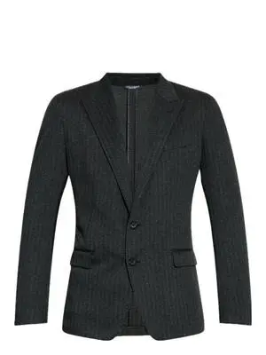 Dolce & Gabbana Pinstriped Single-breasted Blazer - Black