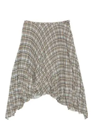 ACNE STUDIOS Acne Studios Checked Asymmetrical Skirt