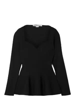Stella McCartney Peplum Hem Top - Black