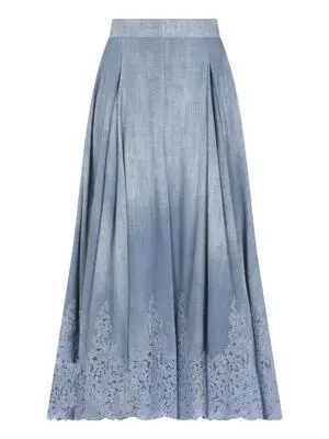 ERMANNO SCERVINO Ermanno Scervino High Waist Midi Skirt With Lace Details