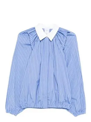 PATOU Long Sleeve Shirt With Striped Pattern - Blue