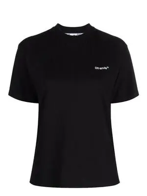 Off-White Diagonal Stripe Print T-shirt - Black