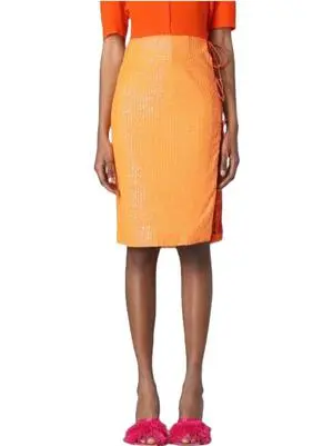 ROTATE BY BIRGER CHRISTENSEN ROTATE Sequined Tie-Up Skirt
