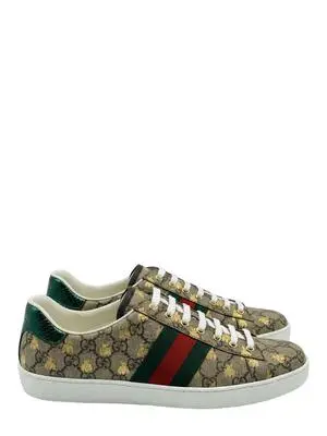 Gucci Ace Gg Supreme Bee Sneakers - Gray