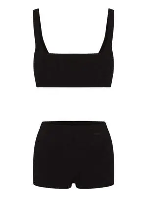 Red Valentino Logo Knit Two-piece Set - Black