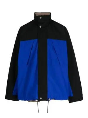 Sacai Funnel-neck Reversible Jacket - Blue