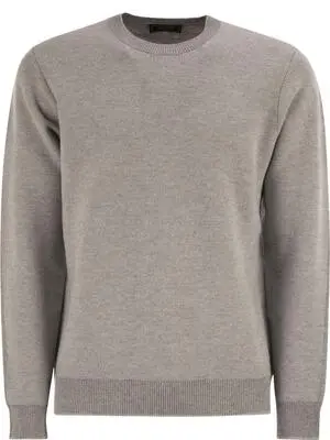 Peserico Textured Crew Neck Knitwear - Gray