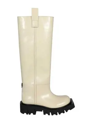 MSGM Square-toe Chunky-sole Boots - Nude