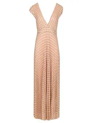 FORTE_FORTE Diamond Plissé Knitted Dress - Multicolor
