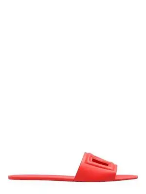 Dolce & Gabbana Dg Logo Flat Slides - Red