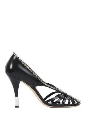 Chloé Leonie Embellished Slingback Pumps - Black/silver
