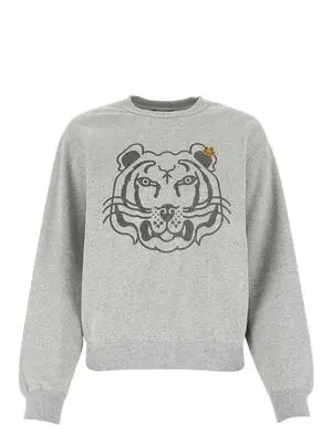 Kenzo Tiger Print Cotton Sweater - Black