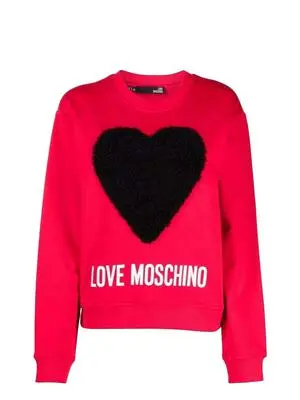 Moschino Heart Appliqué Sweatshirt - Red