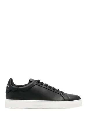 Emporio Armani Logo Print Lace-up Sneakers - Black
