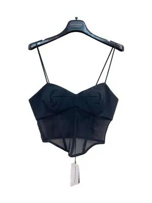 Ermanno Scervino Strappy Sheer Corset Top - Black