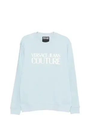 Versace Logo Crew-neck Sweatshirt - Blue