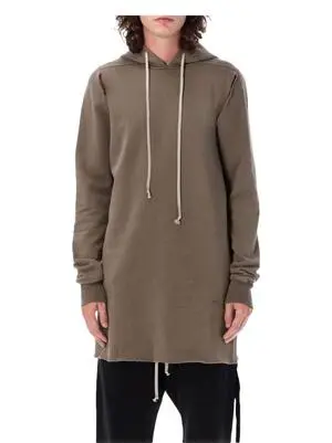Rick Owens Cut-out Detailed Long Hoodie - Brown