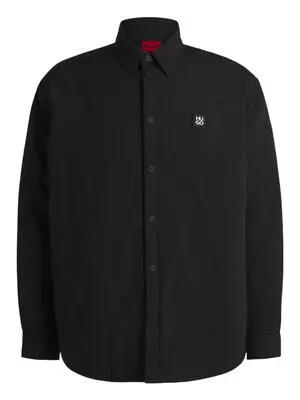 Hugo Boss Padded Jacket With Stacked Logo - Black