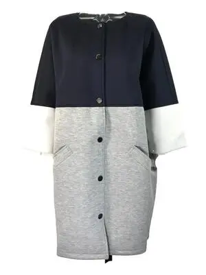 Max Mara Gnomi Logo Long Coat - Gray