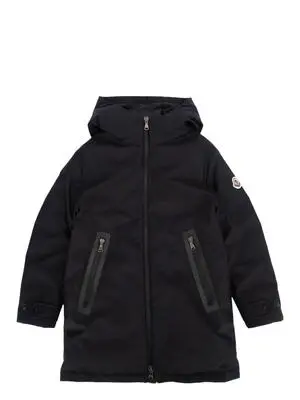 Moncler Lemuel Logo Patch Coat - Black