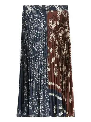 Max Mara Pleated Midi Skirt - Tobacco Color