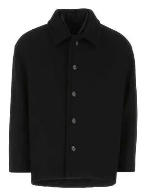Valentino Garavani Button-up Overshirt Jacket - Black