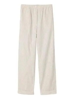Miu Miu Striped Straight Leg Pants - White
